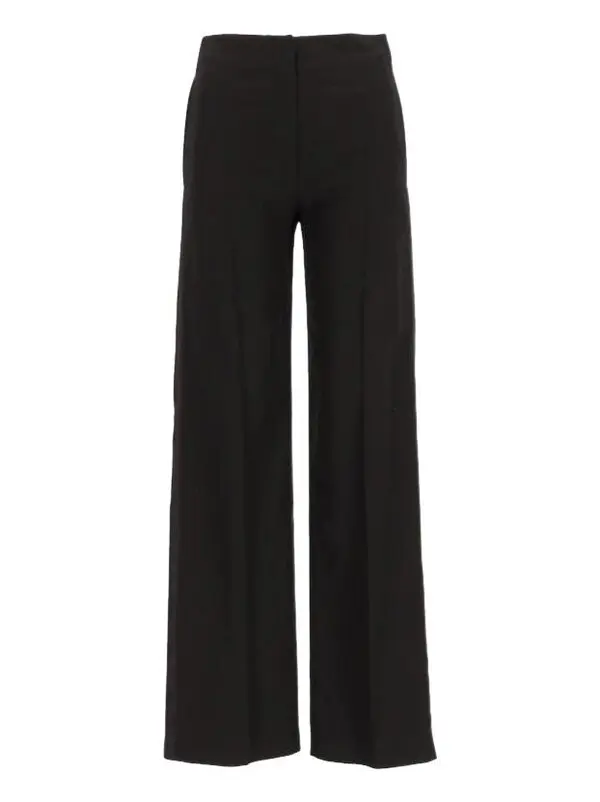 FORTE_FORTE Pois Jacquard Wide-leg Trousers - Black