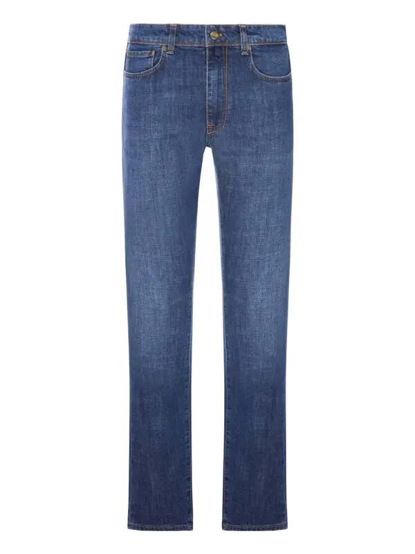 Incotex Belt Loop Jeans - Dark Blue
