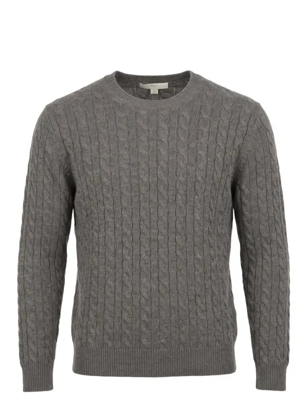 Malo Cable-knit Crew-neck Sweater - No