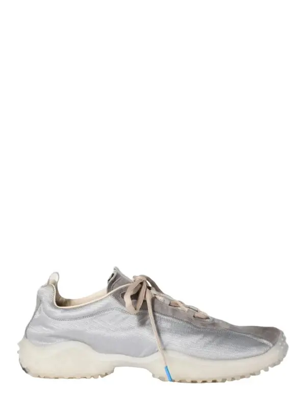 Miu Miu Lace-up Sneakers With Perforated Details - Cloudy Gray