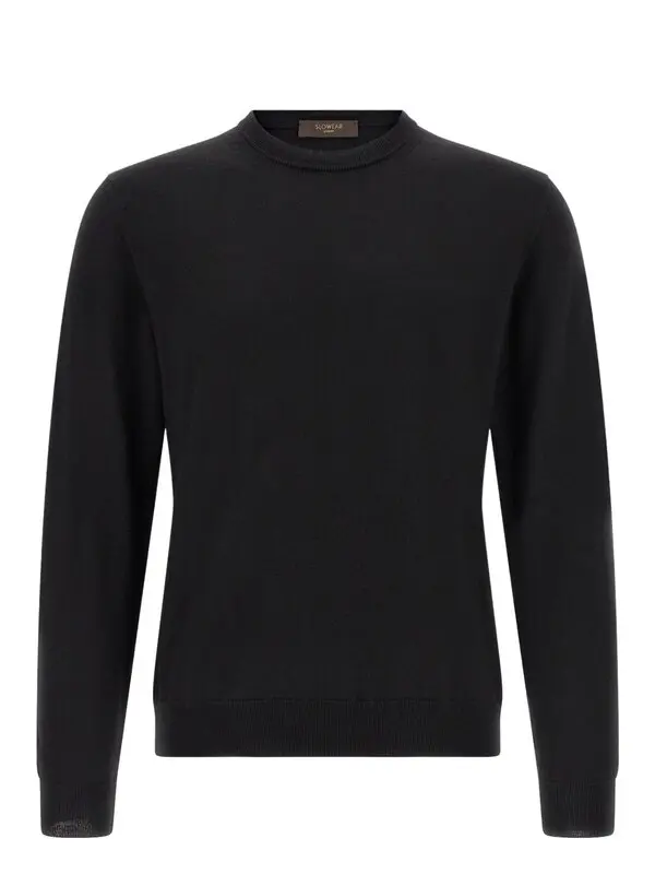 ZANONE Crew Neck Knitted Sweater - Black