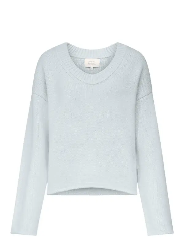 Loulou De Saison Derry U-neck Jumper - Light Blue