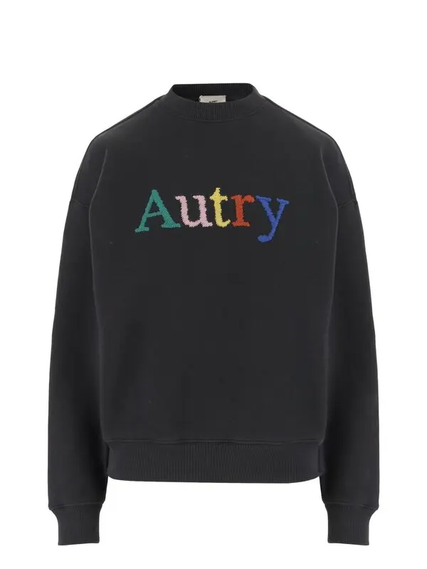 AUTRY Logo Embroidered Sweatshirt - Black