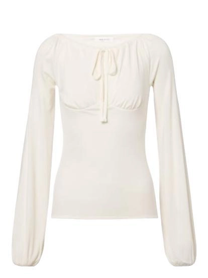 AYA MUSE Elya Top With Tie Neck - White