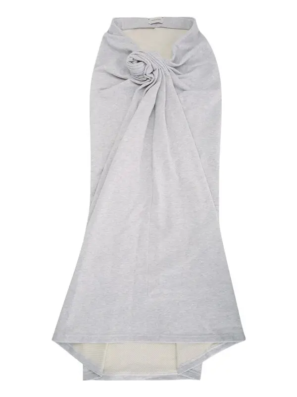 Magda Butrym Draped Knot Maxi Skirt - Grey
