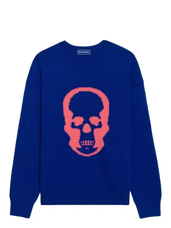 Zadig&Voltaire Oversized Cashmere Skull Sweater - Bleu Pellat