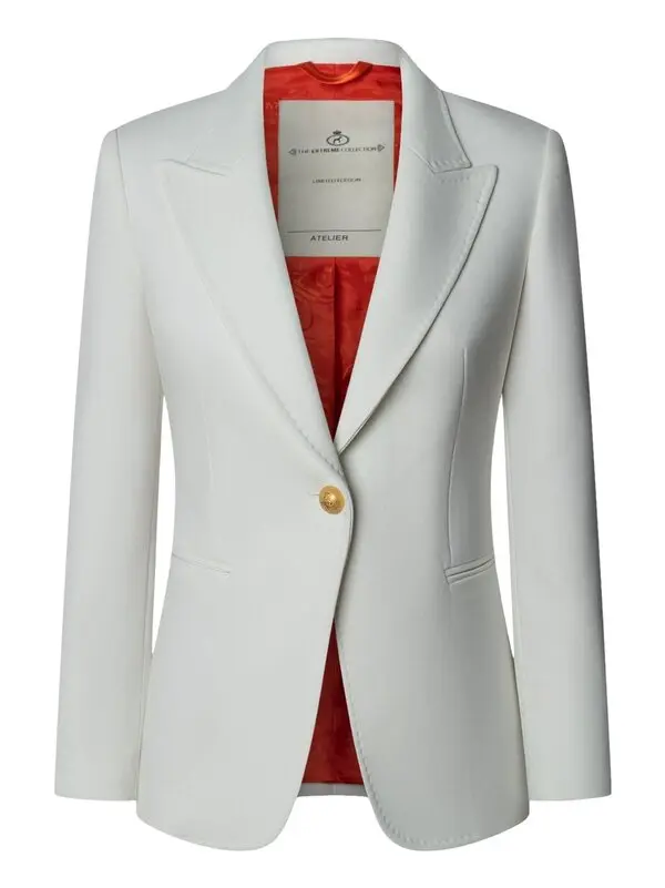 THE EXTREME COLLECTION Garcia Vintage 01 Blazer With Pick Stitch Lapel - White
