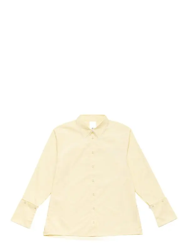 ALAS Cotton Poplin Oversized Shirt In Butter - Yellow