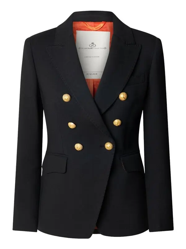 THE EXTREME COLLECTION Double-breasted Garcia Vintage 02 Blazer - Black
