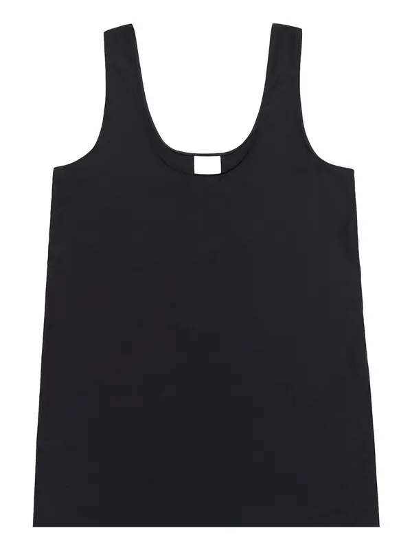 ALAS Name Silk-cotton Tank - Black