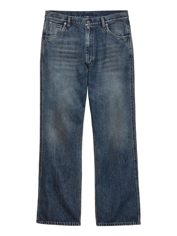 Prada Five-pocket Loose Fit Denim Jeans - Blue
