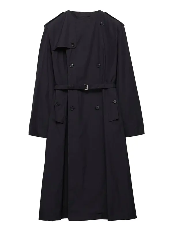 Prada Cotton Blend Coat - Black