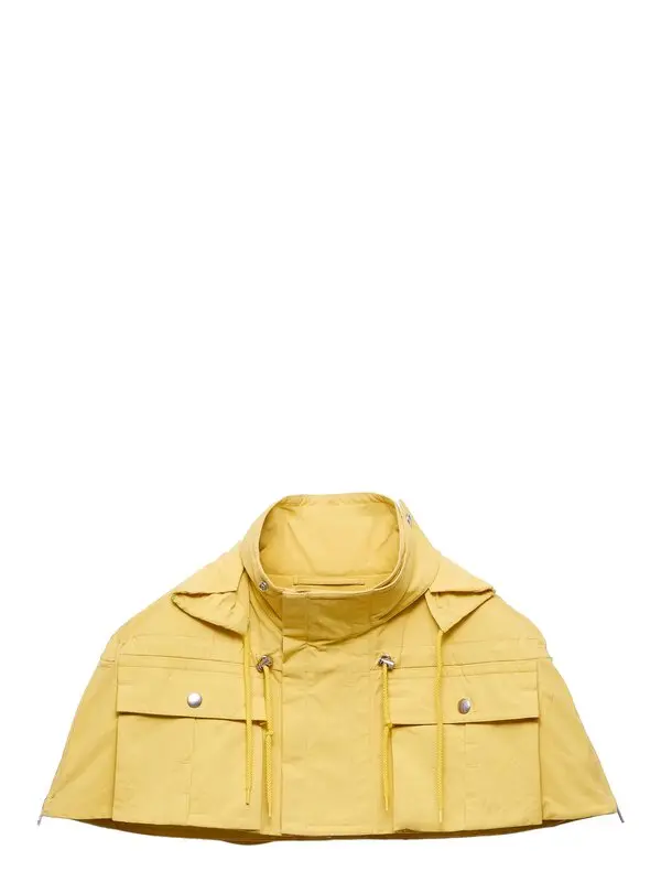 Prada Technical Fabric Capelet - Yellow