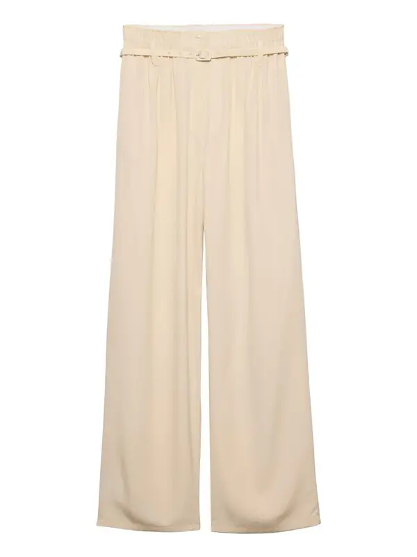 Prada Silk Marocain Pants - Neutral