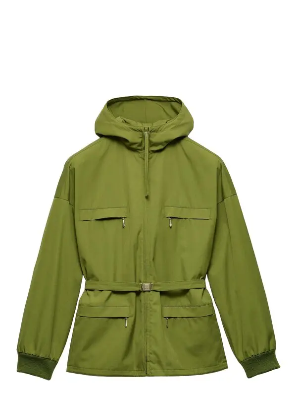 Prada Technical Fabric Hooded Jacket - Green