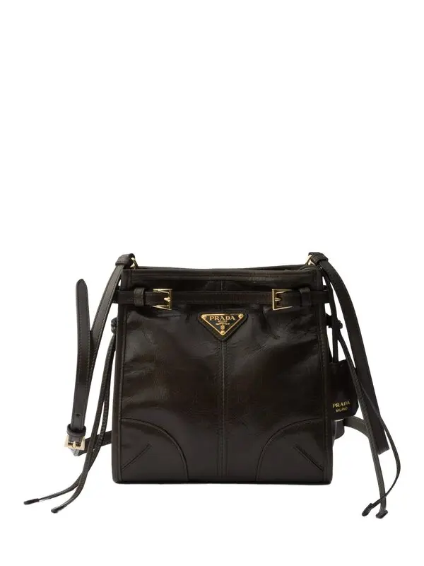 Prada Bonnie Leather Mini Shoulder Bag - Green