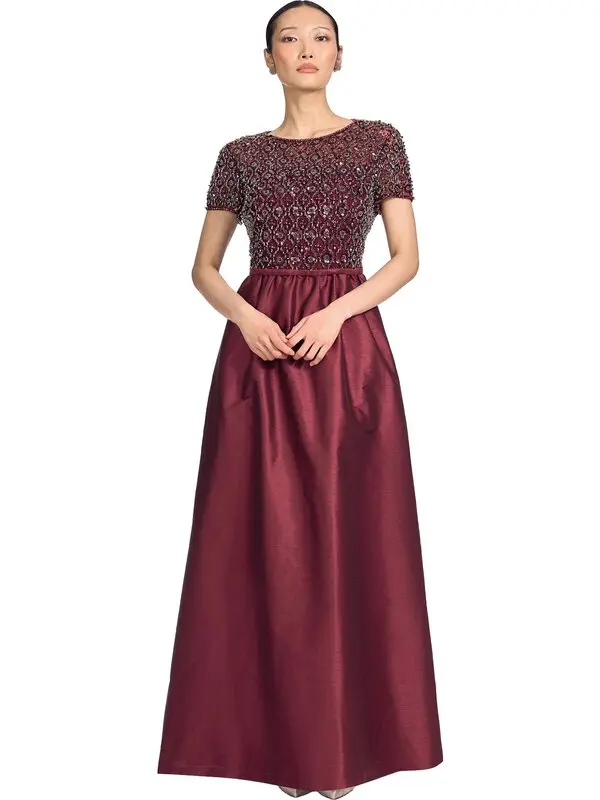 Sachin & Babi London Embellished Ball Gown - Garnet