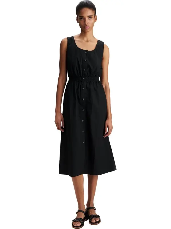 A.p.c. Eloise Button-detailed Dress - Black