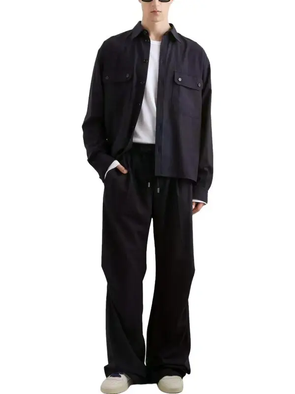 Dolce & Gabbana Glen Plaid Virgin Wool Trousers - Blue