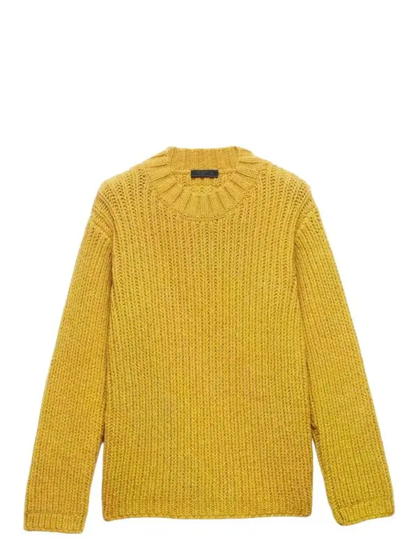 Prada Shetland Wool Crew-neck Sweater - Yellow