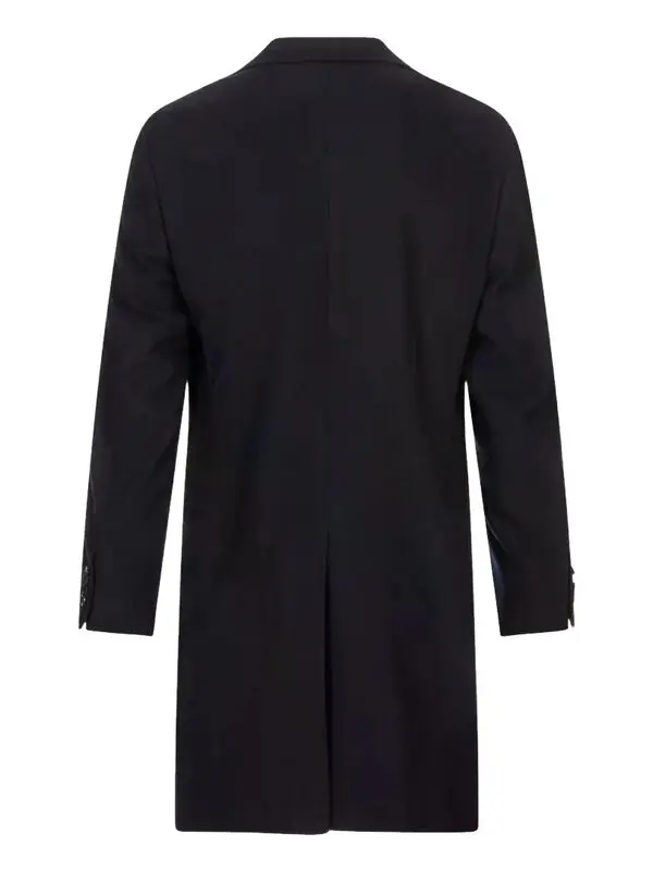 Canali Single-breasted Notched-lapel Coat - Blue
