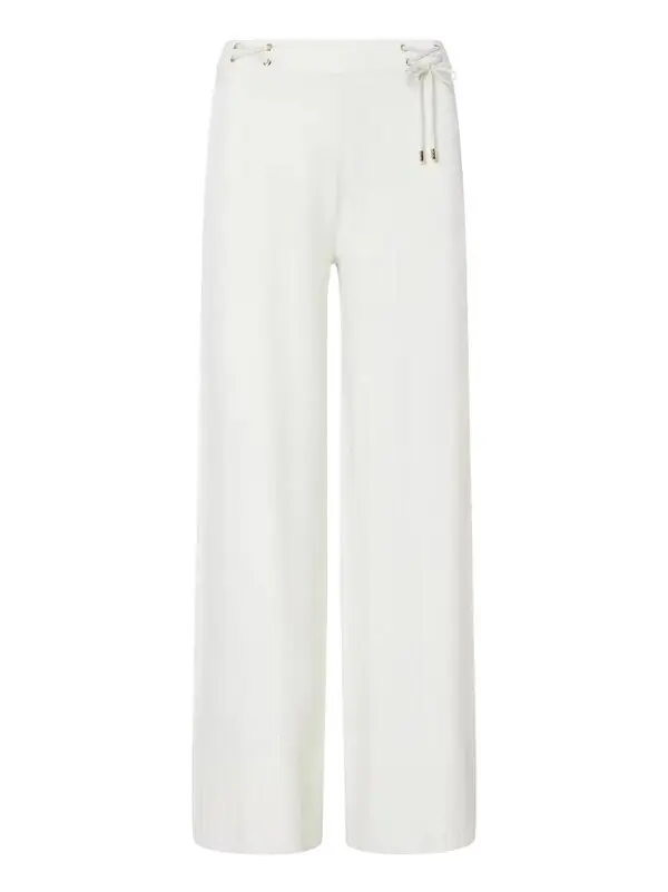 Liu Jo Knit Trousers With Drawstring Waist - Neutrals