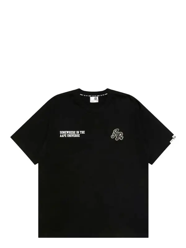 AAPE BY *A BATHING APE Logo-patch T-shirt - Black