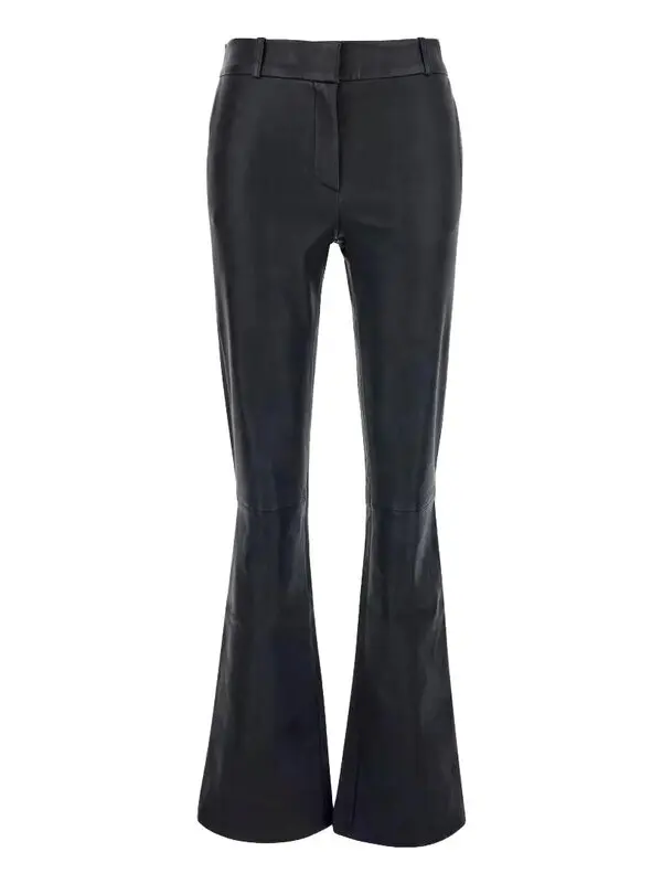 ARMA Leather Flared Trousers - Black