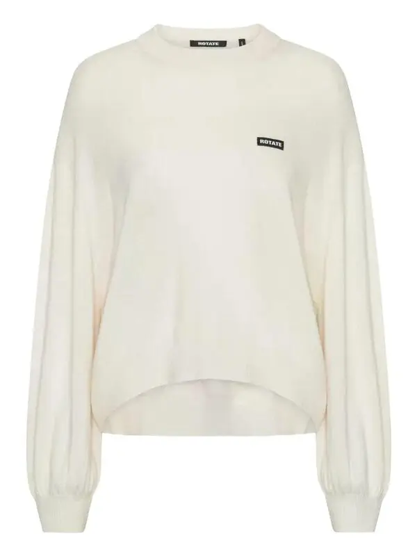 ROTATE BY BIRGER CHRISTENSEN Oversized Knit Pullover - White
