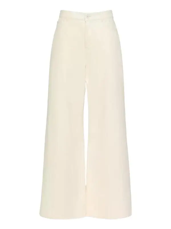 Max Mara Cream Wide-leg Jeans - White
