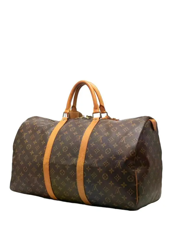 LOUIS VUITTON 1991 Monogram Keepall 50 Travel Bag - Brown