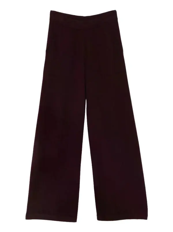 Eric Bompard Cashmere Palazzo Pants - Red
