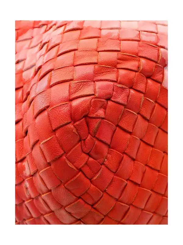 Bottega Veneta Woven Leather Tote Bag - Red