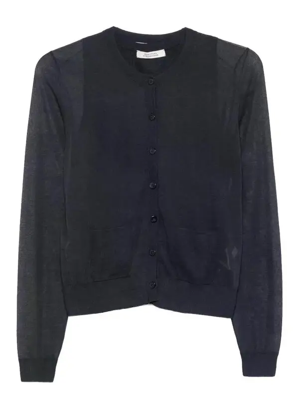 Dorothee Schumacher Sheer Knit Cardigan And Top Set - Blue