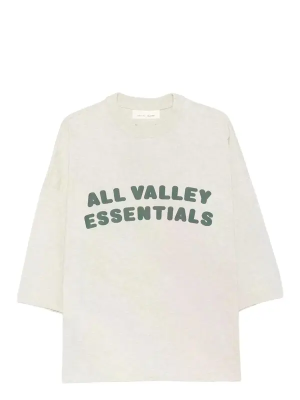 Fear Of God Logo-print Drop-shoulder T-shirt - Neutrals