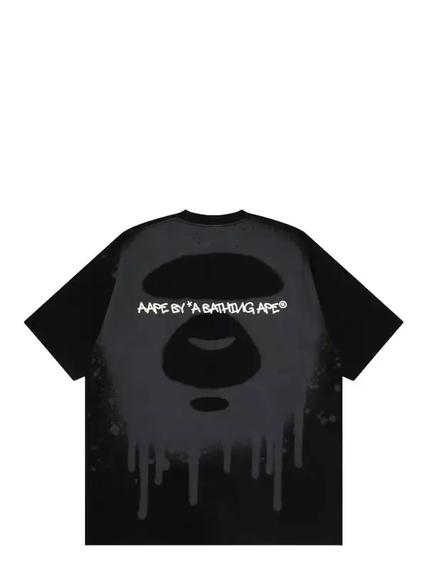 AAPE BY *A BATHING APE Aapeunvs Logo-print Graffiti-effect T-shirt - Black