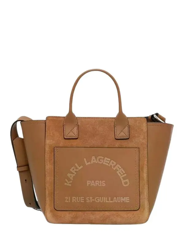 Karl Lagerfeld Small K/daily Logo-patch Tote Bag - Brown