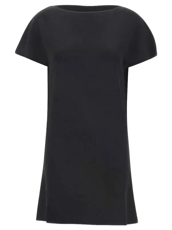 KAOS Mini Boat-neck Knitted Dress - Black