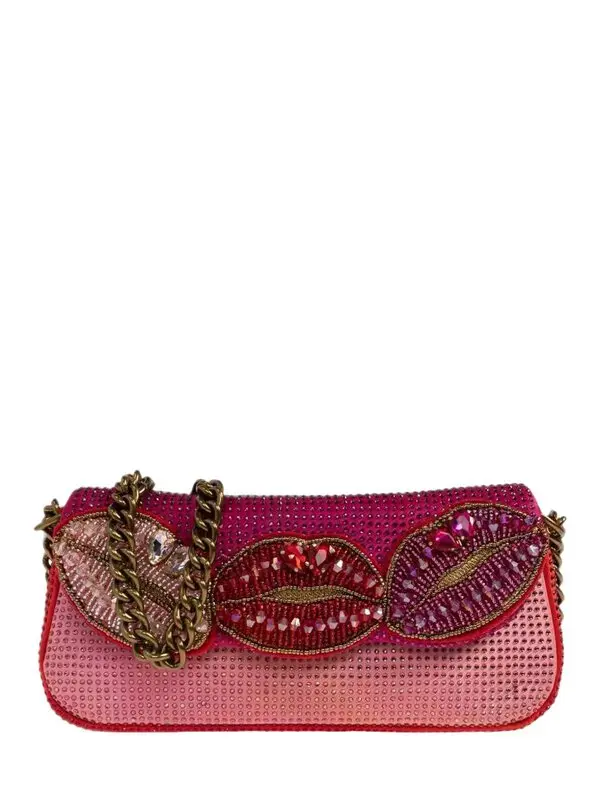 Kurt Geiger Pickle Kiss Crystal-embellished Mini Bag - Pink