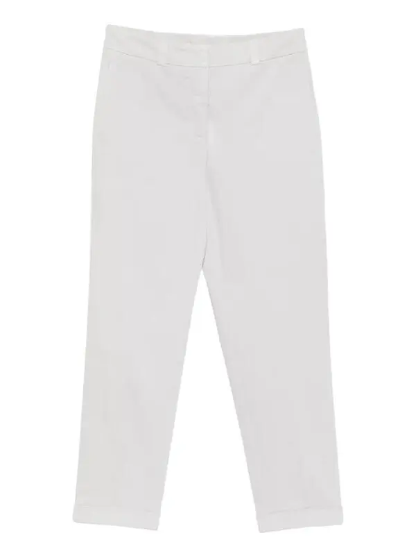 Peserico Cropped-leg Trousers With Turn-up Hems - Neutrals