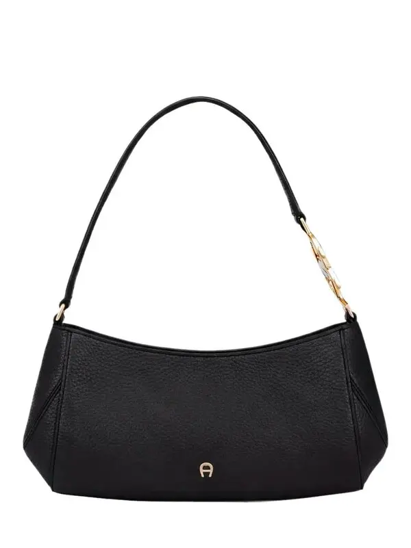 AIGNER Mini Jerzy Pebbled Shoulder Bag - Black