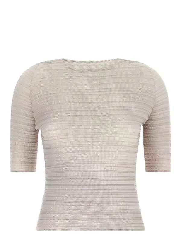 Issey Miyake Jiggly Pleats T-shirt - Neutrals