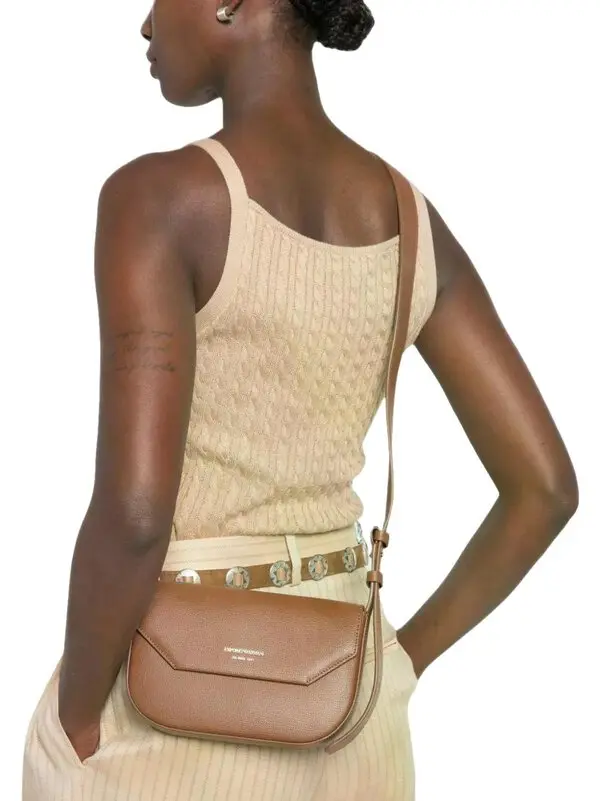 Emporio Armani 1981 Leather Crossbody Bag - Brown