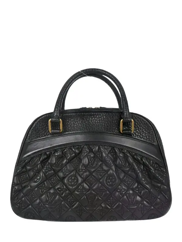 LOUIS VUITTON Mitzi Monogram Leather Tote Bag - Black