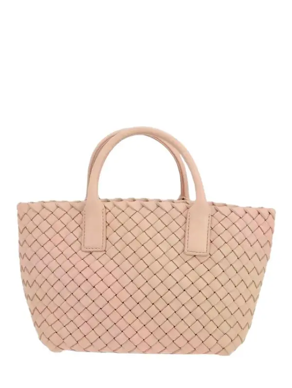Bottega Veneta Mini Cabat Intrecciato Shoulder Bag - Pink