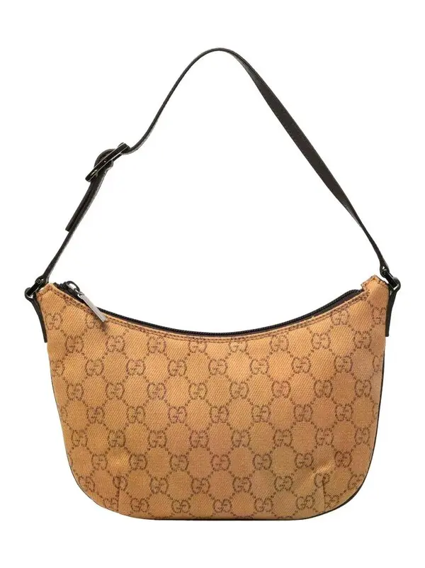 Gucci 2000-2015 Gg Denim Shoulder Bag - Brown