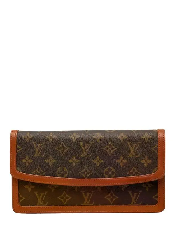 LOUIS VUITTON Monogram Pochette Dame Pm Clutch Bag - Brown