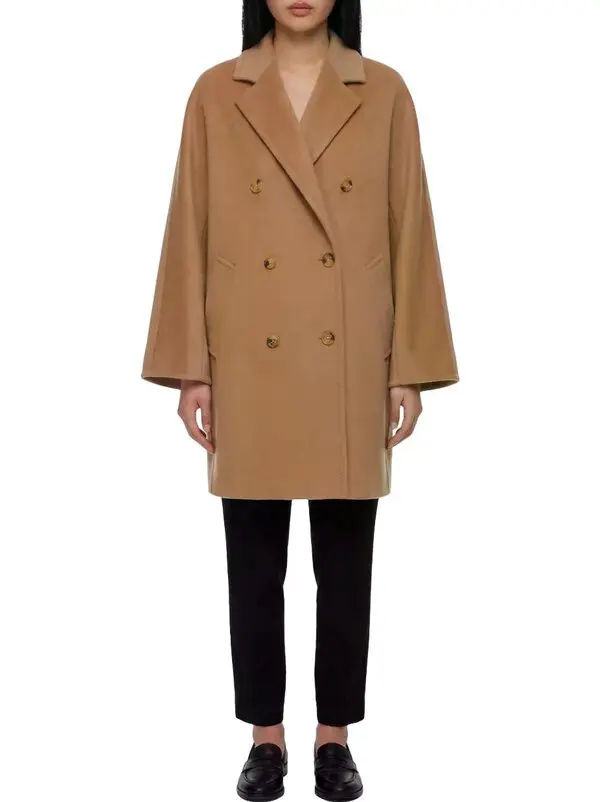 Max Mara Rebus Double-breasted Coat - Neutrals
