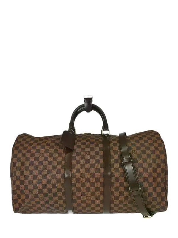 LOUIS VUITTON Keepall Bandouliere 55 Duffle Bag - Brown