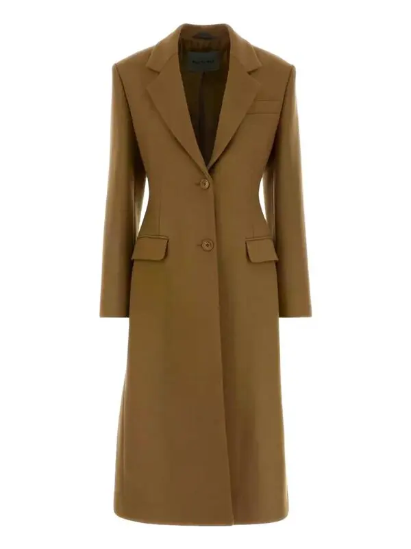 Balenciaga Single-breasted Coat - Brown